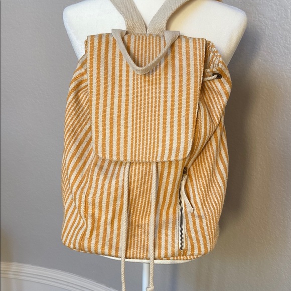 Universal Thread | Bags | Striped Yellow And Offwhite Backpack ...